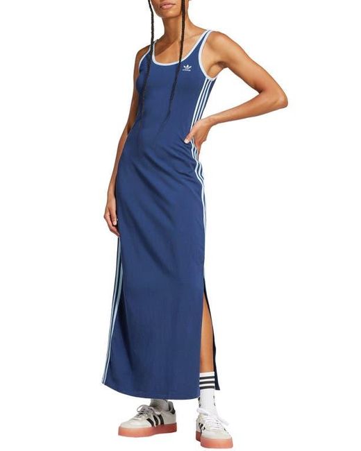 adidas Originals Adicolor 3-Stripes Maxi Dress in Blue | Lyst