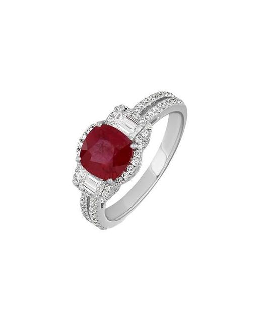 Bony Levy El Mar Cushion Cut Ruby & Diamond Ring in Red | Lyst