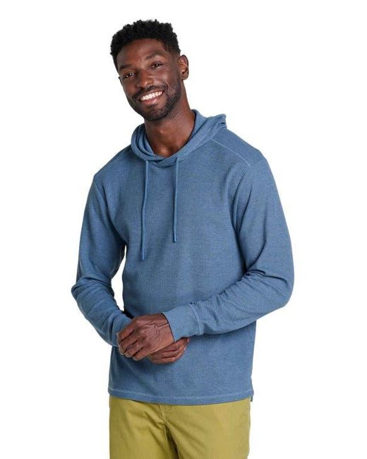 Toad & Co. Men's Blue Framer Ii Long Sleeve Hoodie