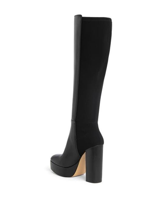 Stuart Weitzman Party Platform Knee Boots in Black | Lyst