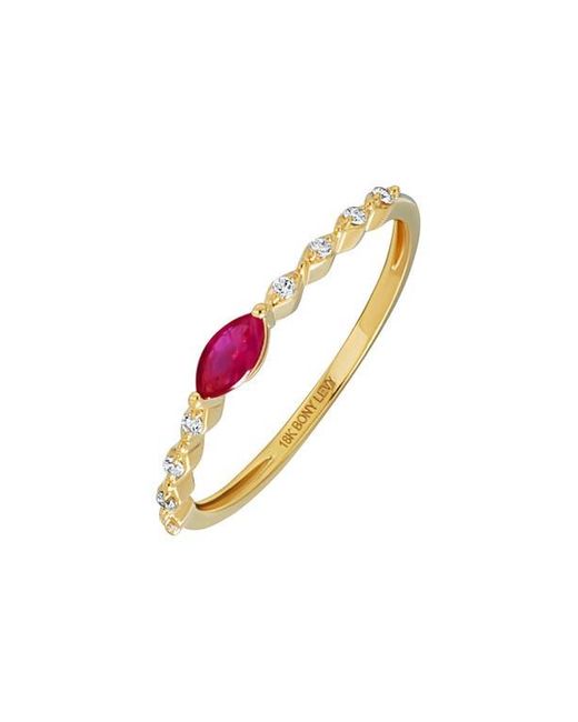 Bony Levy El Mar Ruby & Diamond Stackable Ring | Lyst