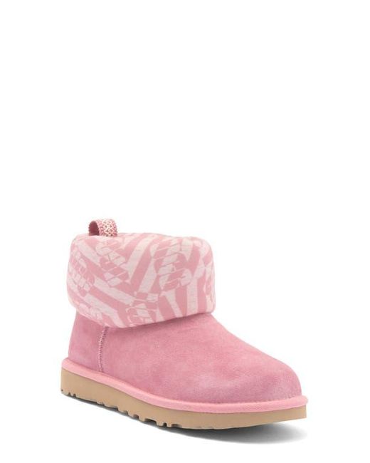 UGG Classic Mini Jersey Stripe Boot in Pink | Lyst