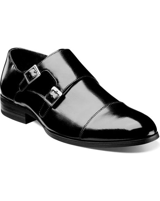 Stacy Adams Gordon Monk Shoe in Black for Men | Lyst