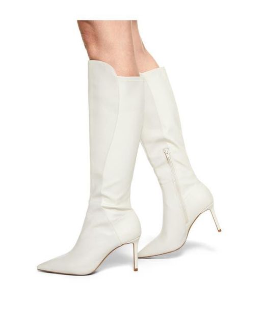 ALDO Romee Pointed Toe Knee High Boot in White | Lyst