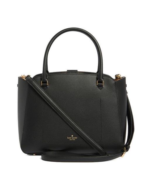 Kate Spade Phoebe Refined Grained Leather Top Handle Bag in Black | Lyst