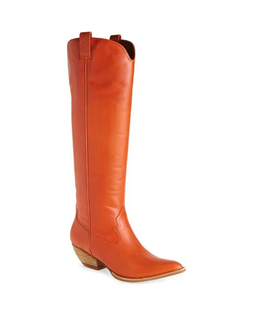 Jeffrey Campbell Calvera Knee-High Boot in Red | Lyst