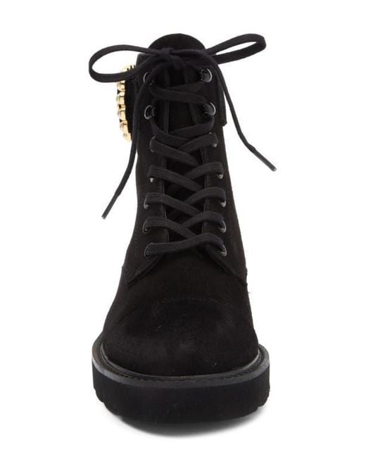 Stuart Weitzman Piper Lug Sole Boot in Black | Lyst