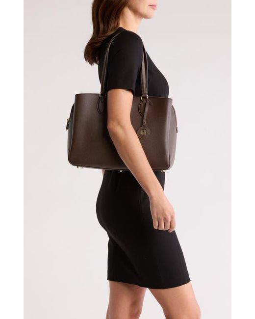 Furla Minerva Leather Tote Bag in Black | Lyst