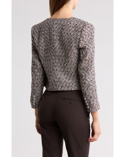 Veronica Beard Nathan Shimmer Tweed Jacket in Gray | Lyst