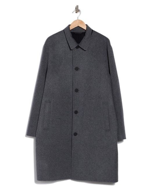 Theory Wool-Cashmere Overcoat in Blue for Men | Lyst