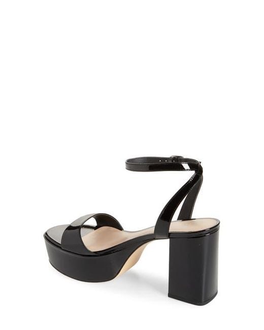 Stuart Weitzman Gala Mid Platform Sandal in Black | Lyst