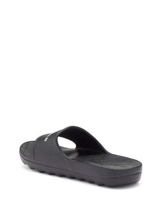 Karl Lagerfeld Block Logo Slide Sandal in Gray for Men | Lyst