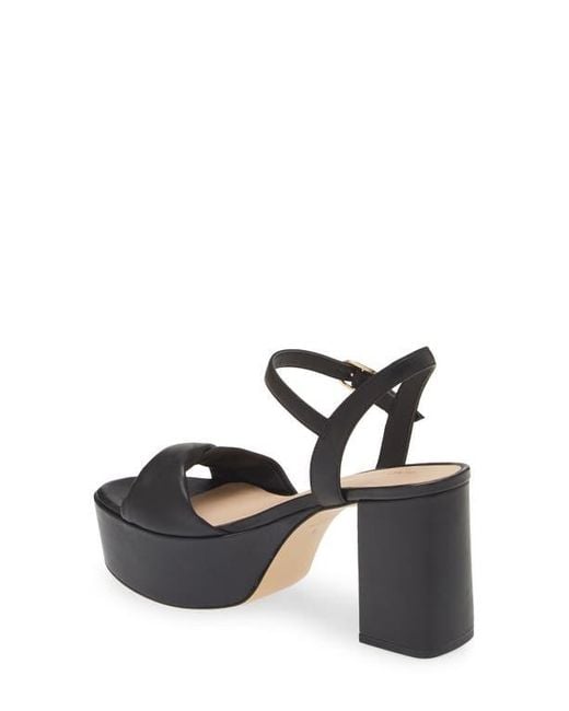 Stuart Weitzman Everly Block Heel Platform Sandal in Black | Lyst
