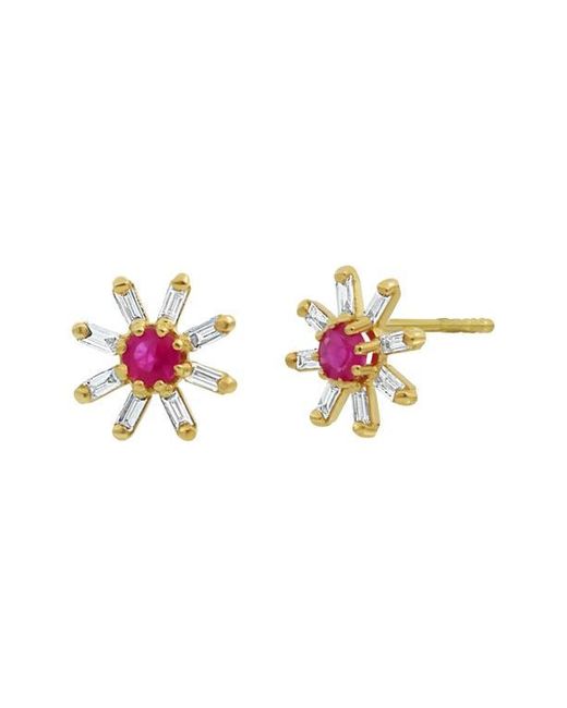 Bony Levy Ruby Diamond Stud Earrings | Lyst