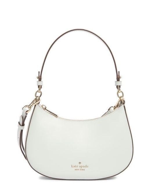 Kate Spade Leather Convertible Shoulder Bag in Gray | Lyst