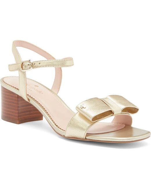 Kate Spade Cindy Bow Sandal in Metallic | Lyst