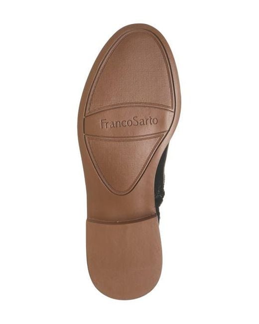 Franco Sarto Hansa Leather Buckle Boot in Black | Lyst