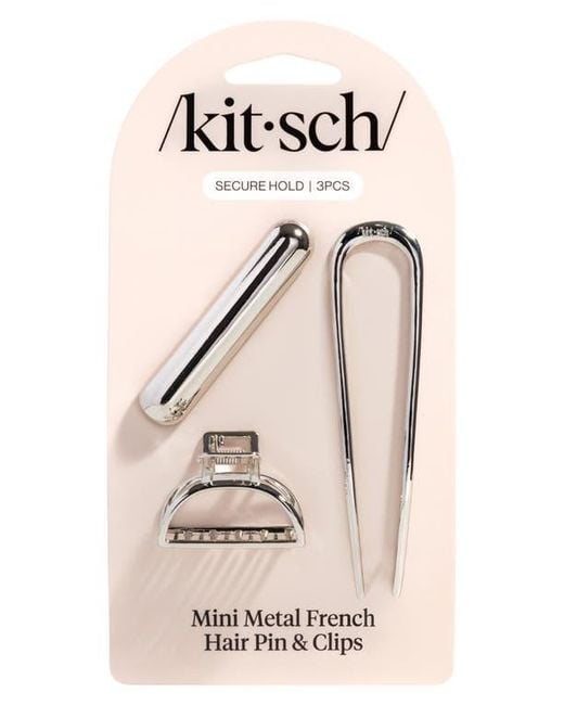 Kitsch 3-Piece French Hair Pin & Clips Set in Metallic | Lyst