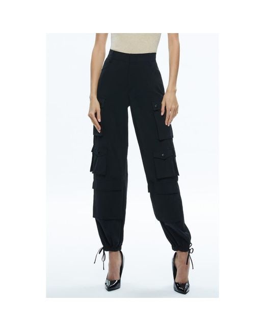 Alice + Olivia Olympia Mr. Baggy Cargo Pants in Blue | Lyst