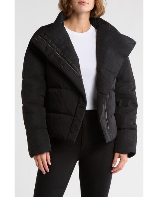 Theory Offset Down Puffer Jacket in Black | Lyst
