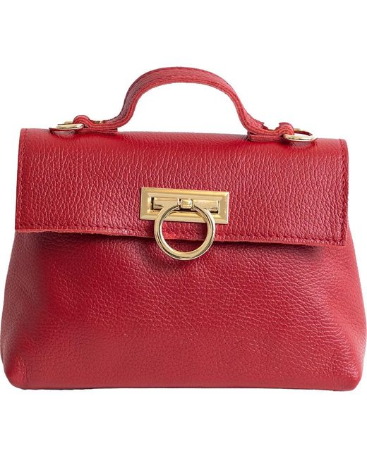 Persaman New York Leather Satchel in Red | Lyst
