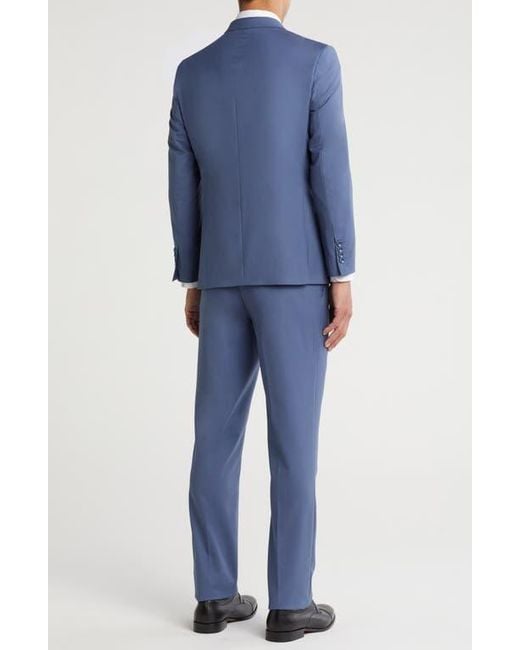 Gino Vitale Slim Fit Solid Double Breasted Suit in Blue for Men | Lyst
