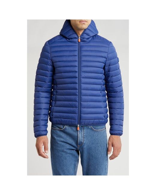 Save The Duck Water Repellent Hooded Packable Puffer Jacket in Blue for ...