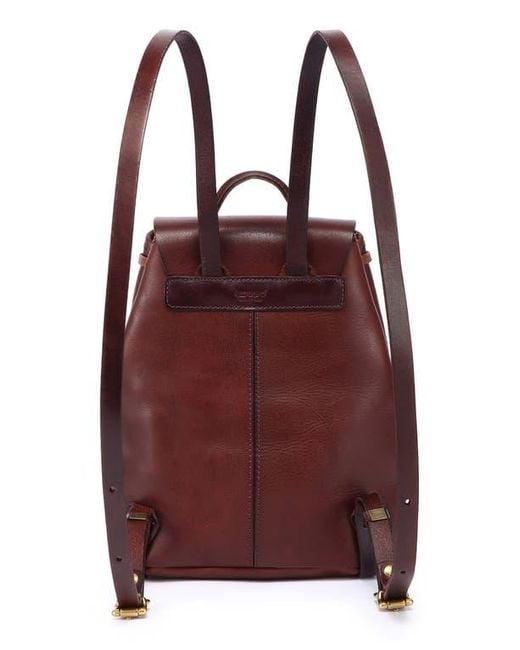 Old Trend Isla Small Leather Backpack in Red | Lyst