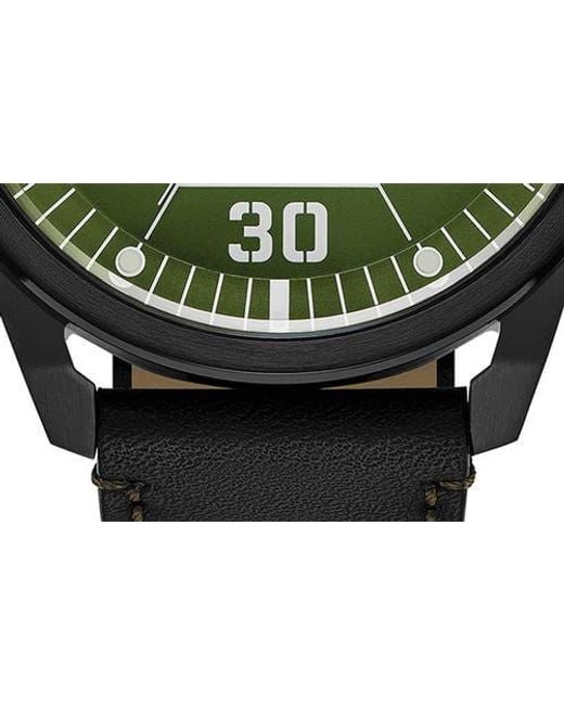 Citizen Avion Eco-Drive Leather Strap Watch, 45Mm in Green for Men | Lyst