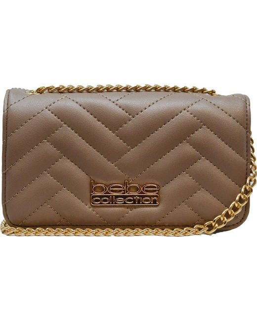 Bebe Mini Sophia Crossbody Bag in Brown | Lyst