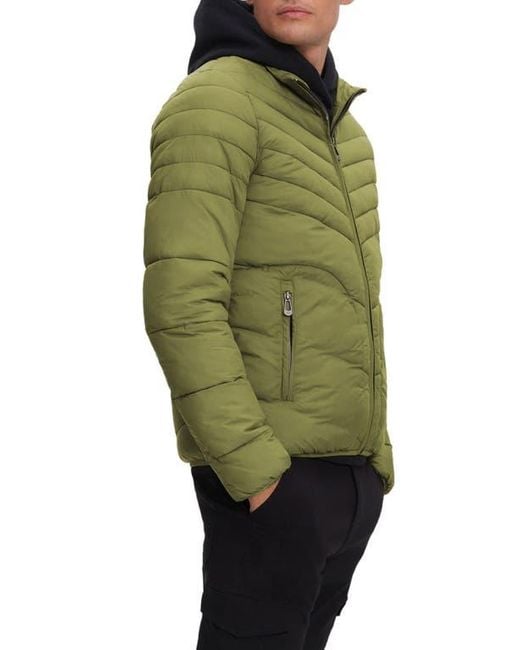 Noize Brando Nylon Puffer Jacket in Green for Men | Lyst