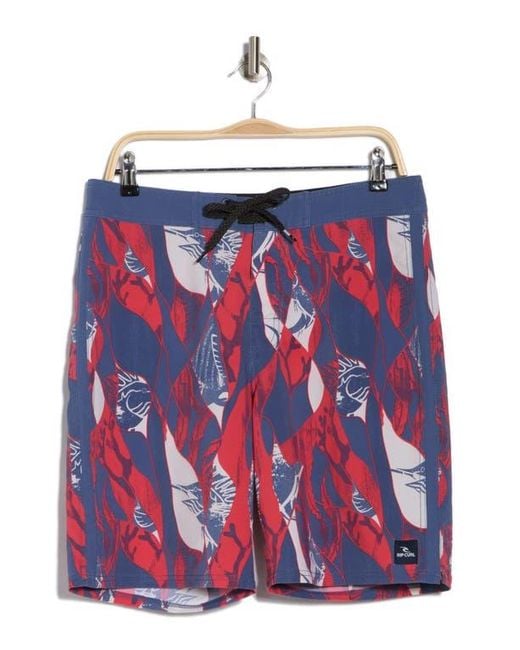 Rip Curl Mirage Rod Lord Swim Trunks in Red for Men | Lyst