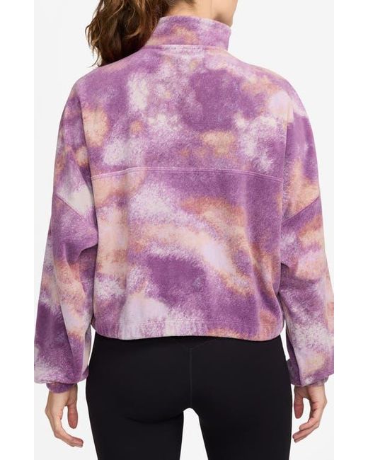 Nike One Therma-Fit Half Zip Pullover in Pink | Lyst