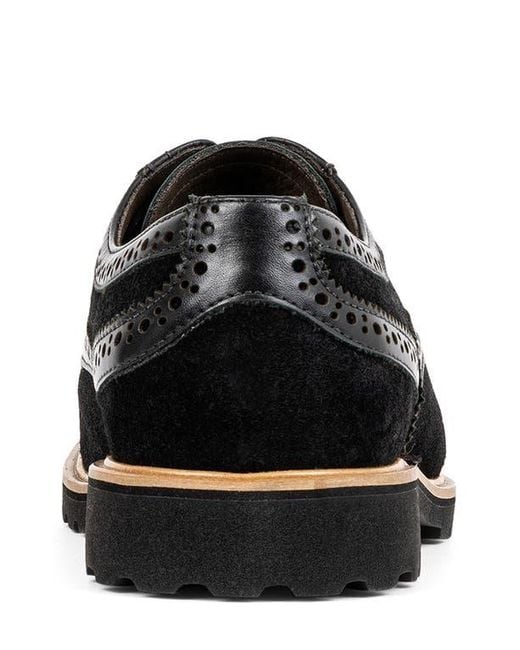 Donald J Pliner Wingtip Leather-Knit Oxford Shoes in Black for Men | Lyst