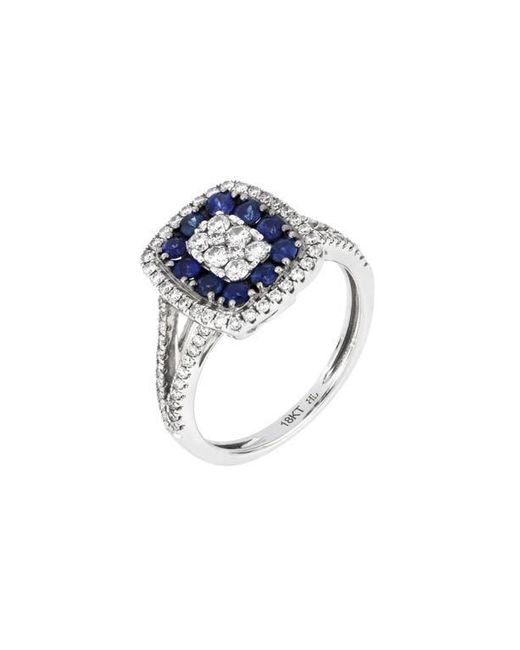 Bony Levy 18K Pave Sapphire & Diamond Ring in Blue | Lyst