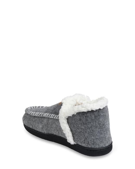 GAAHUU Faux Fur Moc Toe Slipper in Gray | Lyst