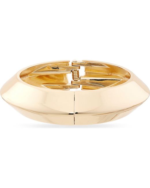 Tasha Hinged Bangle Bracelet in Metallic | Lyst