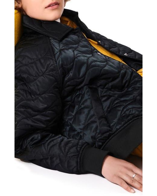 Bernardo Quilted Satin Jacket in Black | Lyst