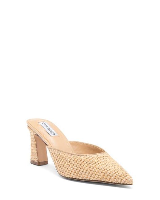 Steve Madden Emmie Pointed Toe Mule in Natural | Lyst