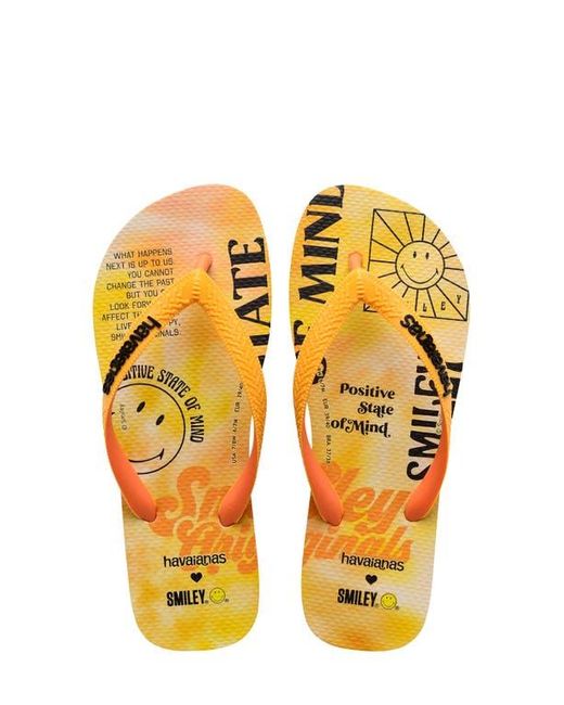 Havaianas Smiley Flip Flop in Metallic | Lyst