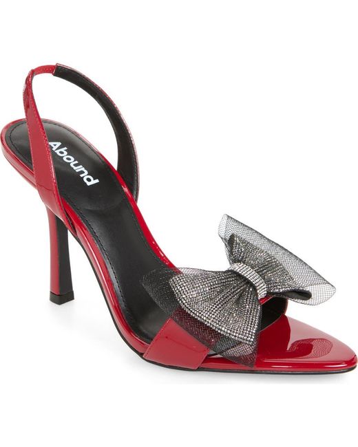 Abound Alexia Embellished Bow Slingback Sandal in Metallic | Lyst