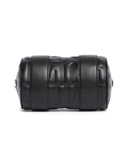 Marc Jacobs Embossed Leather Barrel Bag in Black | Lyst