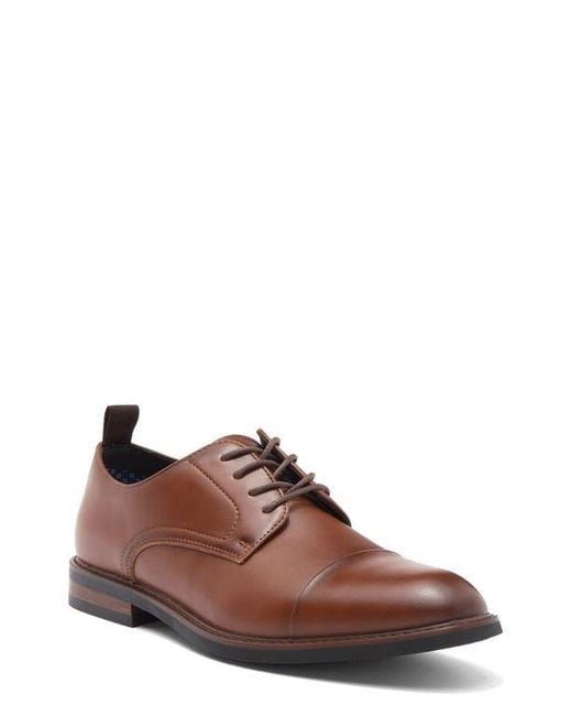 Steve Madden Cap Toe Derby in Brown for Men | Lyst
