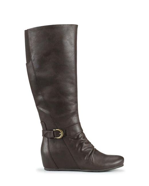BareTraps Sammy Tall Wedge Boot in Brown | Lyst