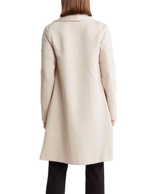 Tahari Ottoman Waterfall Knit Topper in Natural | Lyst