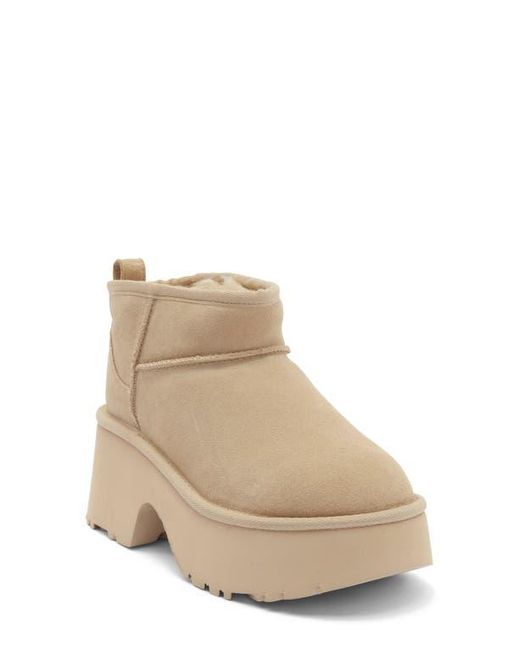 UGG Classic Ultra Mini New Heights Platform Boot in Natural | Lyst