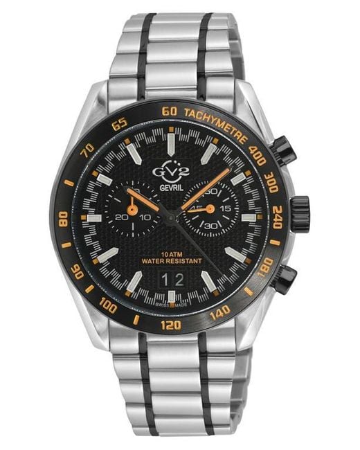 Gv2 Freccia Stainless Steel Swiss Quartz Bracelet Watch, 42Mm in Gray ...