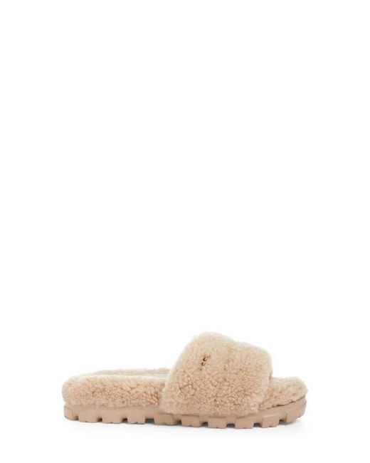 UGG Cozetta Curly Genuine Shearling Slide Slipper in Natural | Lyst