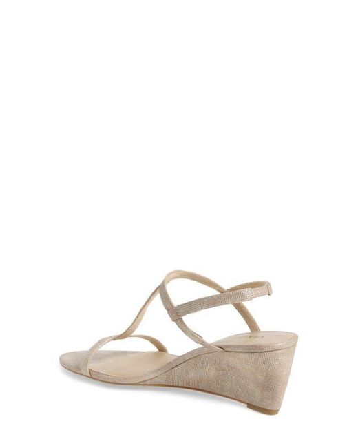 Vaneli Mohan T-Strap Wedge Sandal in Natural | Lyst