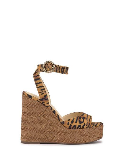 Jessica Simpson Kamindi Platform Wedge Sandal in Brown | Lyst